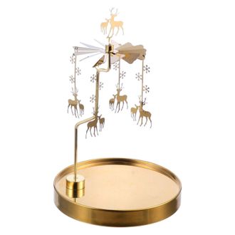 SOLUSTRE Tee 1stk Kerzenhalter Rotationskerzenständer Weihnachten Teelicht Metaltea Lichthalter Eisen Duftkerzen Halter Kerzenständer Karussell Rundes Tablett 