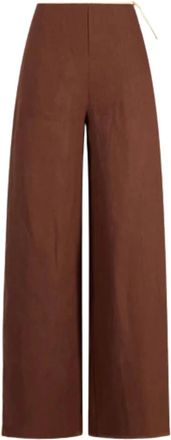 Weili Zheng Femme, Pantalons, Brun, Taille: 38 FR Wide Pantalons
