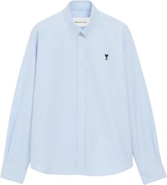 Ami Homme, Chemises, Bleu, Taille: L Chemise Boutonn&eacute;e De Coeur