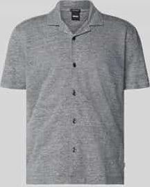 HUGO BOSS Regular Fit Freizeithemd aus Leinen-Baumwoll-Mix Modell H-POWELL