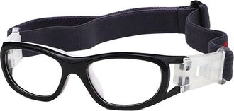 SM SunniMix Sportbrille Antikollisionsschutzbrille mit verstellbarem Gummiband für Fußball Fußball Tennis Radfahren Brillen Basketballbrille, SCHWARZ