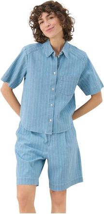 Part Two Femme, Blouses et Chemises, Bleu, Taille: 42 FR Niclapw Sh Bluser