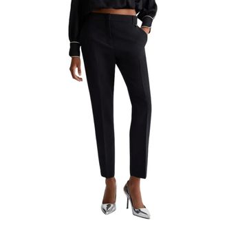 Liu Jo Pantalon Noir Cigarette Tissu Stretch - Femme - Pantalons - Noir - Taille: 44 FR
