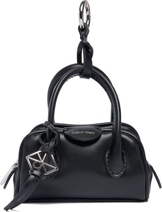Calvin Klein Schl&uuml;sseletui Calvin Klein Emblem Trio Mini Bag Charm LV04F1315G Schwarz