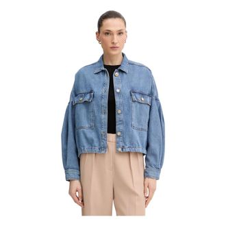 Sessun Cazanim Blousy Jean Jacket - - Jackets - Damen - Blau - L