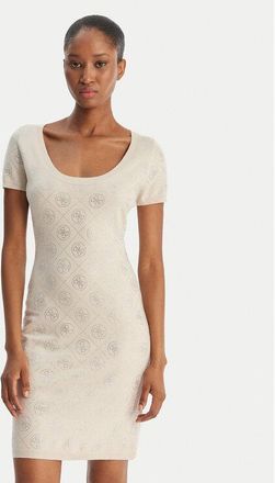 Guess Strickkleid W6RK92 Z3JD2 Beige Regular Fit