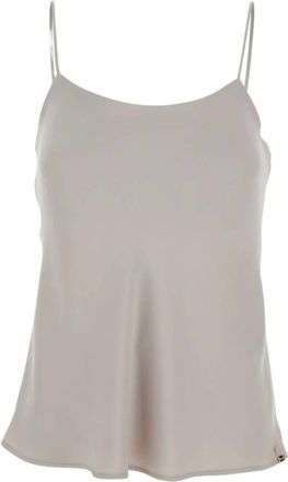 Herno Femme, Tops, Beige, Taille: 42 FR Top &agrave; encolure arrondie