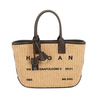 Hogan Femme, Sacs, Beige, Taille: ONE Size Address Mini Shopping Bag