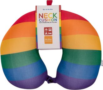 Out of the Blue Nackenkissen mit Micropellet-F&uuml;llung - kompaktes Nackenh&ouml;rnchen mit Banderole zum Aufh&auml;ngen - praktische Ma&szlig;e 30x30 cm - ergonomisches Reisekissen f&uuml;r