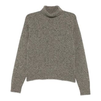 R&oacute;he Pullover mit Rollkragen aus Moulin&eacute;-Garn - - Knitwear - Damen - Grau - XS