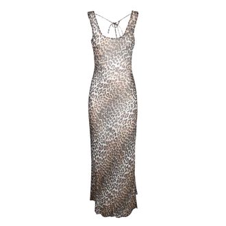 Ganni Bedrucktes Maxikleid aus Viskose-Chiffon - - Dresses - Damen - Mehrfarbig - S
