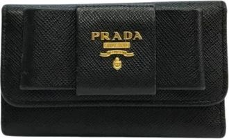 Prada Pre-owned Saffiano Porte-cl&eacute;s - Femme - Pre-owned - Noir - Taille: ONE Size
