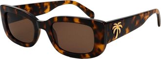 Palm Angels Yosemite Rechteck-Sonnenbrille f&uuml;r Herren (Havannabraun)