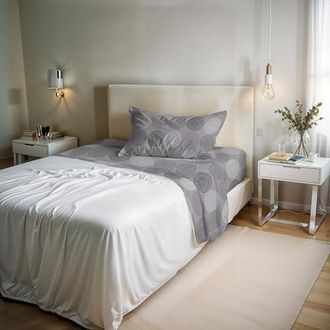 Italian Bed Linen Bettw&auml;scheset River f&uuml;r Einzelbett aus Baumwolle und recycelten Fasern, Design: TAGO, gefertigt in Italien