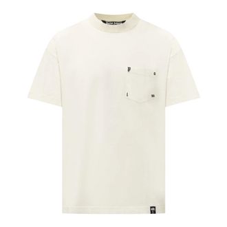 Palm Angels Palm Rib Regular Tee - - Tops - Herren - Wei&szlig; - L