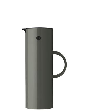 Stelton Isolierkanne EM77 - Doppelwandige Isolierkanne f&uuml;r hei&szlig;e/kalte Getr&auml;nke - Tee- & Kaffeekanne mit Glaseinsatz, Magnetverschluss, Schraubdeckel, Vintage