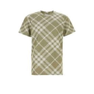 Burberry Homme, Tops, Vert, Taille: M T-shirt d&eacute;contract&eacute; en coton