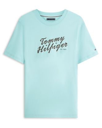 Tommy Hilfiger Baumwoll-T-Shirt mit Label-Schriftzug, Regular in