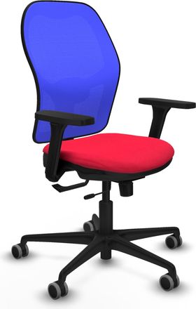 Piqueras y Crespo 24-Stunden-Stuhl Jorquera mit 3D-Armen, h&ouml;henverstellbare Lendenwirbelst&uuml;tze, ausgestattet mit Syncro/Traslack und injiziertem Schaumstoff, Rollen 65 