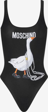 Moschino Maillot de bain une pi&egrave;ce en Lycra Goose - Noir