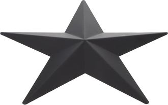 Holibanna Gro&szlig;e 3D Metall Wandstern im Western Stil Verzinkte Schwarze Bauernhaus Dekoration aus Eisen H&auml;ngende Scheunenornament f&uuml;r Innen und Au&szlig;enbereiche