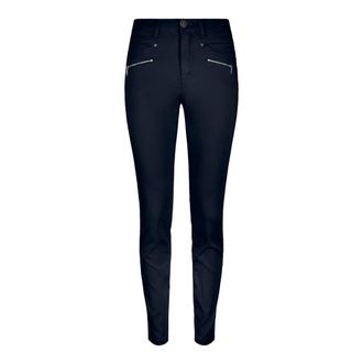 2-Biz Marineblaue Rany Hose mit Rei&szlig;verschlusstaschen - - Trousers - Damen - Blau - XL
