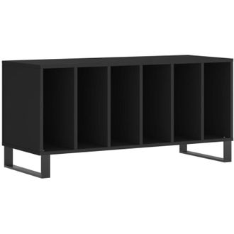 vidaXL Plattenschrank Schwarz 100x38x48 cm Holzwerkstoff - Vidaxl