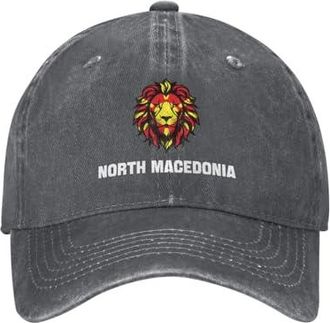 Generic Casquette Baseball,Macédoniens du Nord Drapeau De La Macédoine du Nord,Respirant Casquette De Baseball Confortable Chapeau De Golf pour Badminton Camp