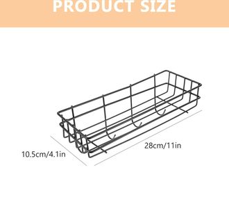 DOITOOL Wandregal aus Eisen ohne Bohren 1 Stück mit 4 Haken Rostbeständig für Küche und Badezimmer
