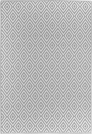 Boxxx Outdoorteppich Ibiza, Grau, Weiß, Textil, Graphik, rechteckig, 120x180 cm, in verschiedenen Größen erhältlich, Teppiche & Böden, Teppiche, Outdoortepp