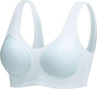 Generic 2026 Soutiens-gorge pour femmes soutien-gorge de sommeil fin doux confortable quotidien sans couture d&eacute;contract&eacute;, bleu, M