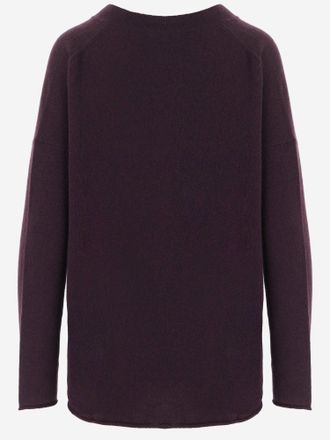 Allude Womens Cashmere Sweater Dark Purple
