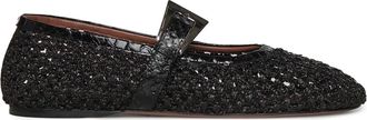 PARIS TEXAS Femme, Chaussures, Noir, Taille: 41 EU Sveva Buckle Ballet Flat