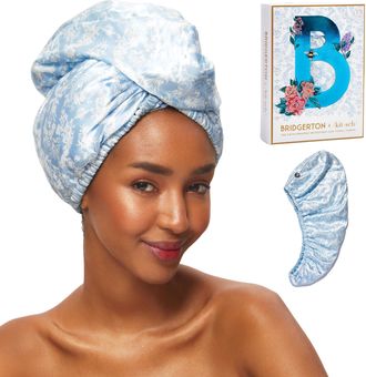 Kitsch Bridgerton x Satin-Mikrofaser-Haarhandtuch f&uuml;r Damen, super saugf&auml;hig, schnell trocknend, Anti-Frizz, f&uuml;r langes und kurzes Haar, Turbanen f&uuml;r Frauen,