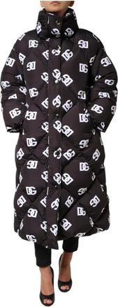 Dolce & Gabbana Femme, Manteaux, Noir, Taille: 36 FR Veste Longue Matelassée Puffer