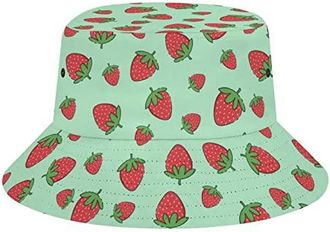 Generic Fraise Mignonne-13 Bob Chapeau Mode Chapeau De Pêcheur Pliable Bucket Hat pour Jardinier Été Hommes