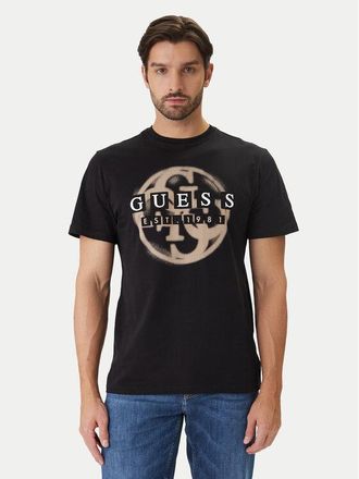 Guess T-Shirt M6GI09 K2989 Schwarz Regular Fit