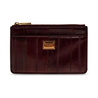 Dolce & Gabbana Leder-Kartenetui mit Logo - - Accessories - Damen - Rot - ONE SIZE