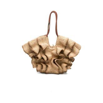 Zimmermann Femme, Sacs, Beige, Taille: ONE Size Goldentime Medium Ruffle Tote