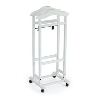 Arredamenti Italia 2003 MIXER Diener/Kleiderständer, massives Buchenholz, 46 x 105 x 37 cm, Weiß