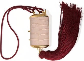Dolce & Gabbana Mini Spiegel Quasten Make-up Tasche - - Accessories - unisex - Rosa - ONE SIZE