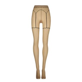 Wolford Femme, Sous-v&ecirc;tements, Multicolore, Taille: 42 FR Collant porte-jarretelles &agrave; pois