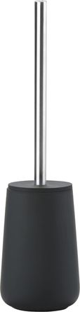 Zone Denmark Nova Toilettenbürste, Klobürste aus Porzellan und Edelstahl, WC Bürste mit Bürstenhalter, Soft-Touch-Beschichtung, Durchm. 10,3 cm, Höhe 37 cm, Schwar