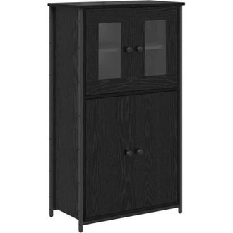vidaXL vidaXL Haut Armoire Ch&ecirc;ne noir 62 x 32 x 106,5 cm Bois ding&eacute;nierie