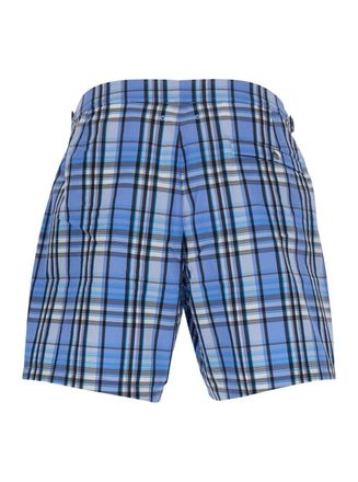 Burberry Mens Swim Shorts Selkirk Sr Light Blue Polyester Beachwear Sea Clothing