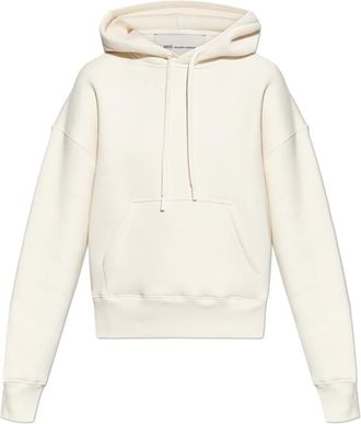 Ami Femme, Sweatshirts et sweats &agrave; capuche, Beige, Taille: 36 FR Logo SweaT-shirt