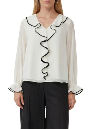 s.Oliver Black Label Langarmbluse mit Volants