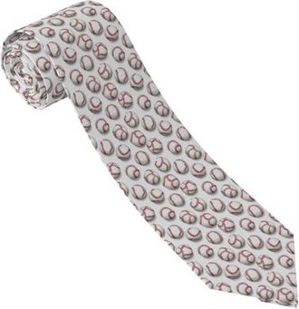 Generic Cravate Pour Homme Imprim&eacute; De Baseball Blanc Formelle Men Tie &Eacute;troit Cravate Pour C&eacute;l&eacute;brations Affaires Remise De Dipl&ocirc;me