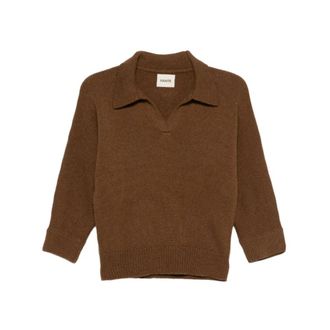 Khaite Herve Polo Jumper - - Knitwear - Damen - Braun - M