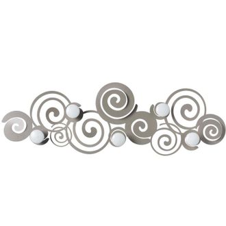 Arti e Mestieri Arti E Mestieri - Orfeo - Wandkleiderb&uuml;gel Sabbia, 6 Haken, modernes Design - Made in Italy